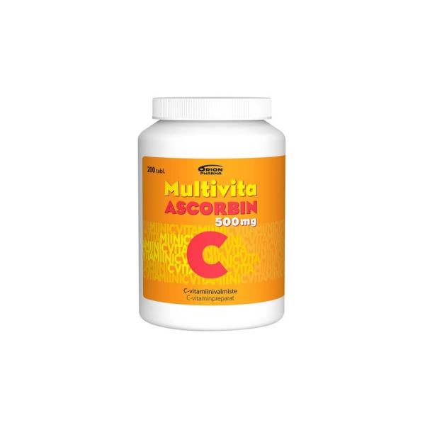 MULTIVITA ASCORBIN 500MG 200 tabl - Sanitum.fi